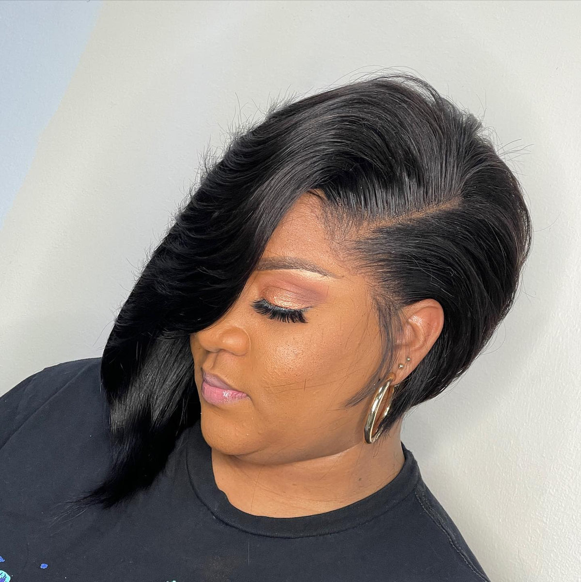 Asymmetrical Right Side Long Hair 13x4 Lace Frontal Wig – coracrown