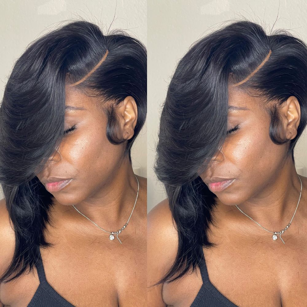 Asymmetrical Right Side Long Hair 13x4 Lace Frontal Wig – coracrown